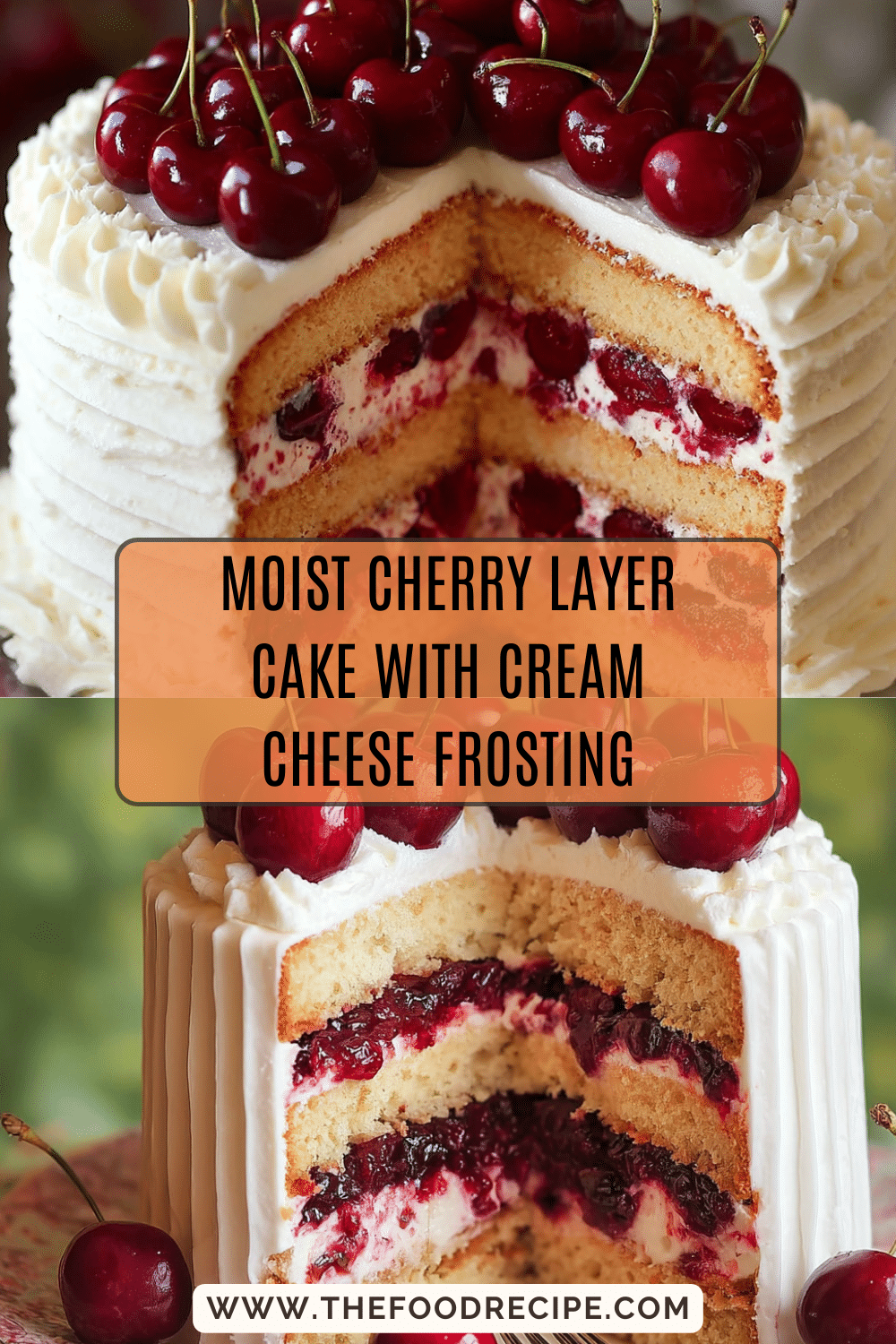Cherry Layer Cake with Cherry Cream Cheese Frosting – Irresistible Delight