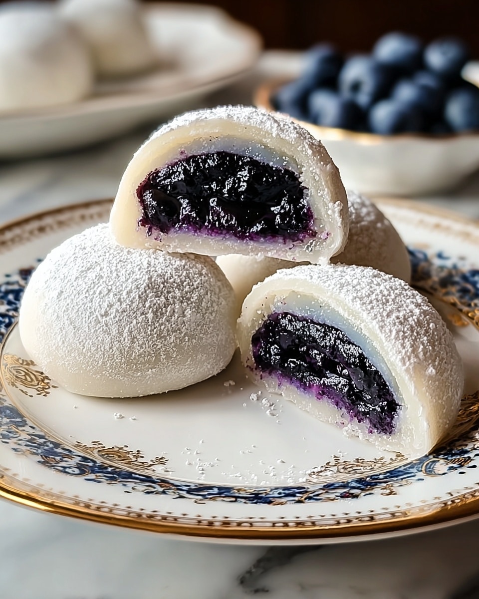 Blueberry-Filled Almond Snowball Cookies: Irresistible & Delicious
