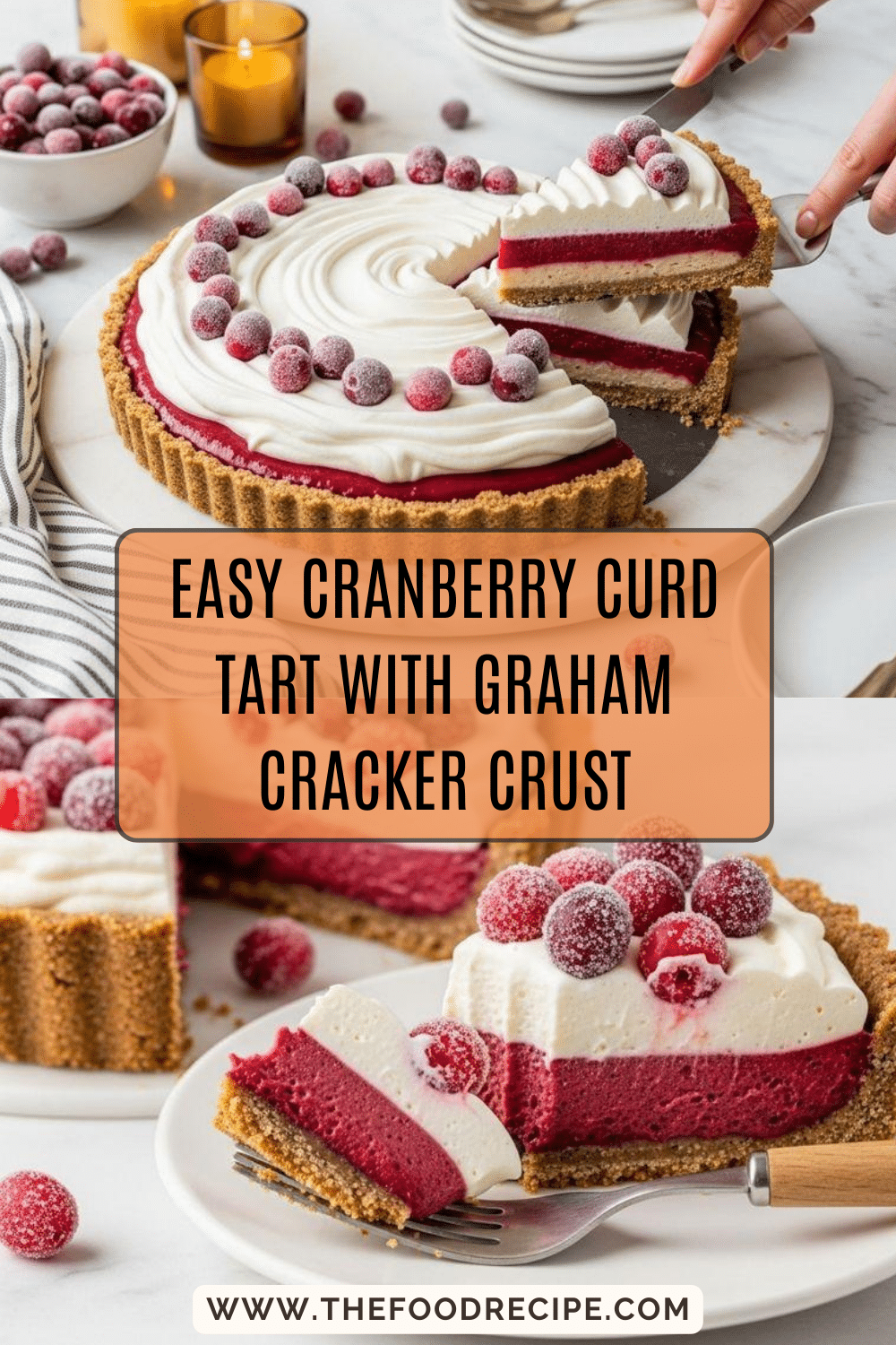 Cranberry Curd Tart - Delicious Holiday Fruit Tart
