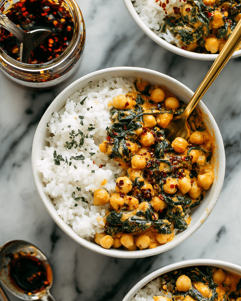 Steph's Chickpea Curry with Spinach and Rice – Delicious & Easy