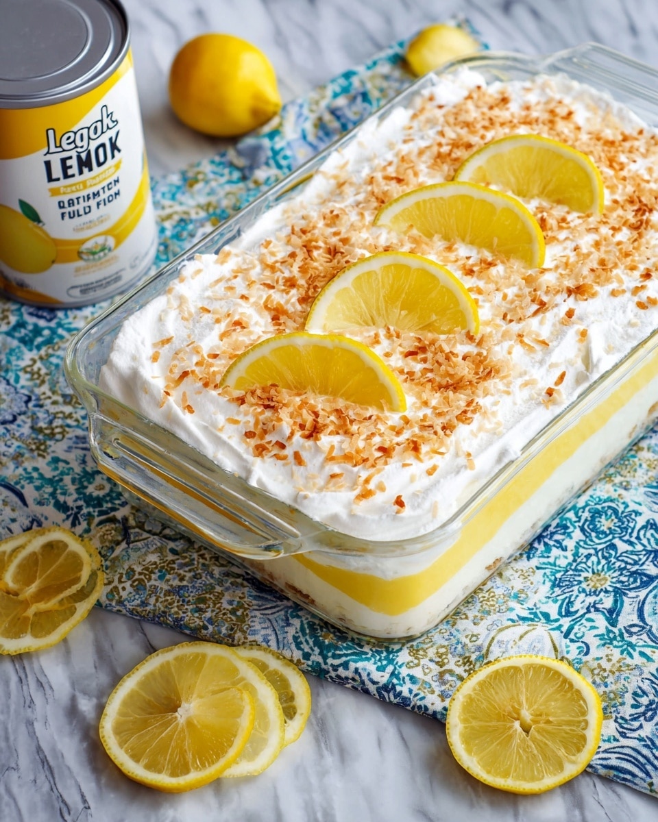 Lemon Coconut Cream Cheese Dessert – Refreshing & Creamy Delight